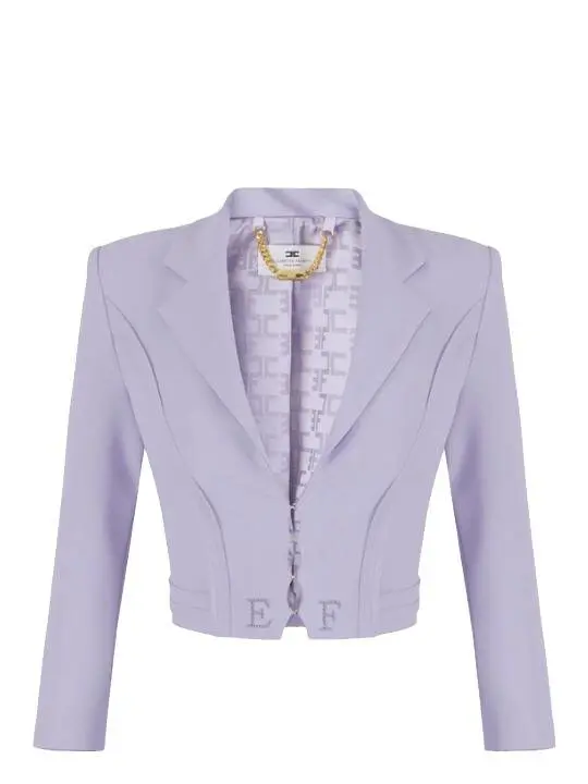 Elisabetta Franchi Raw Cut Jacket - Lilac