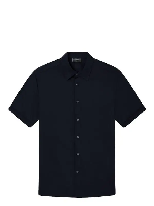 Emporio Armani Pima Stretch Shirt - Blue