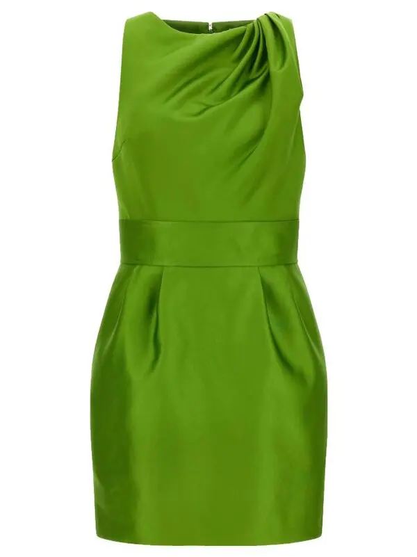 Elisabetta Franchi Fitted Duchesse Dress - Aloe