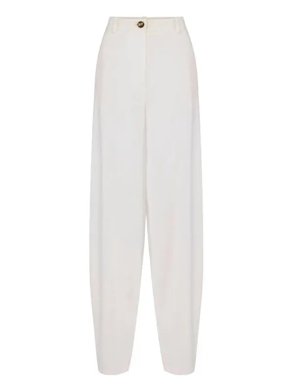 Elisabetta Franchi Lightweight Crepe Trousers - Ivory