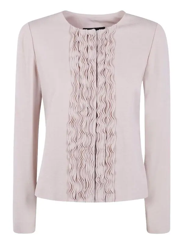 Emporio Armani Ruffled Jacket - Beige