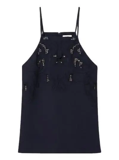 Twin-set Embroidered Top - Blue