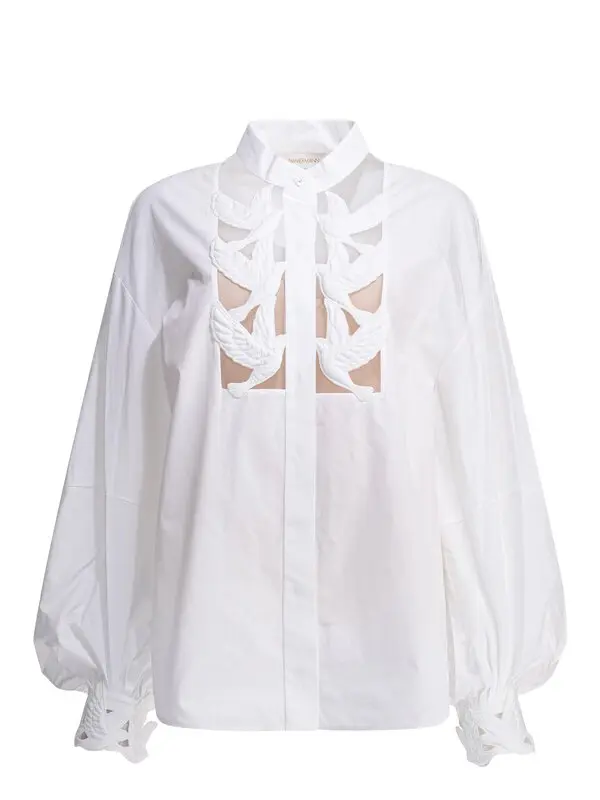 Zimmermann Luna Embroidered Shirt - White