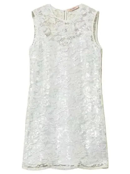 Twin-set Mini Dress With Paillettes - Acqua