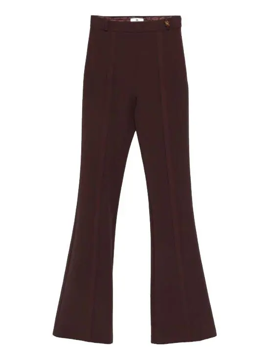Elisabetta Franchi Flare Trousers - Brown