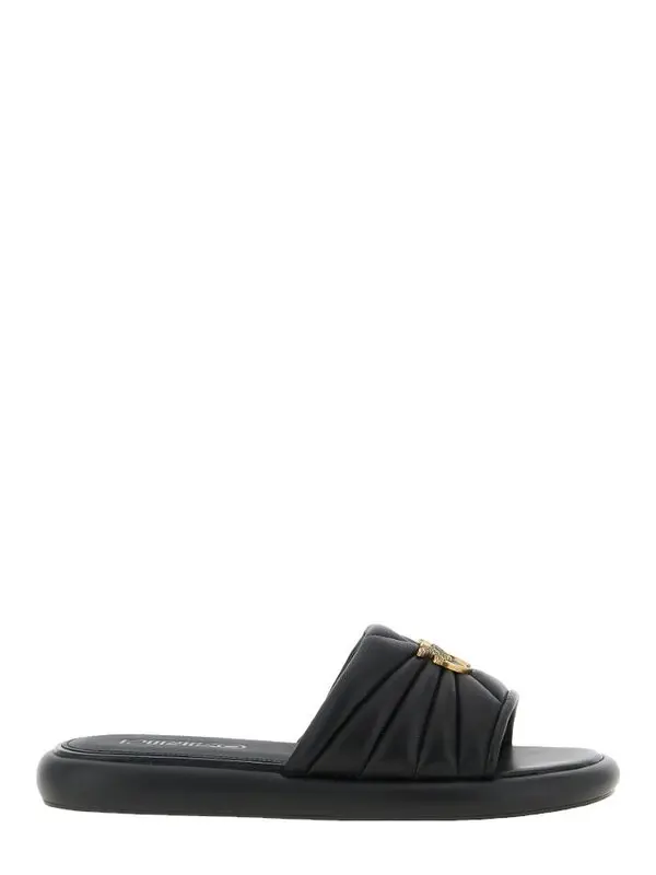 Pinko Fiona 03 Leather Sandals - Black