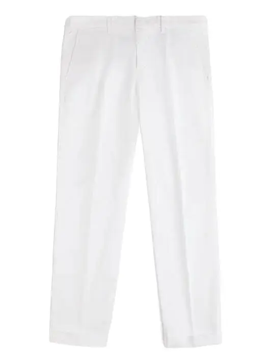 FAY Slim Fit Capri Pants - White