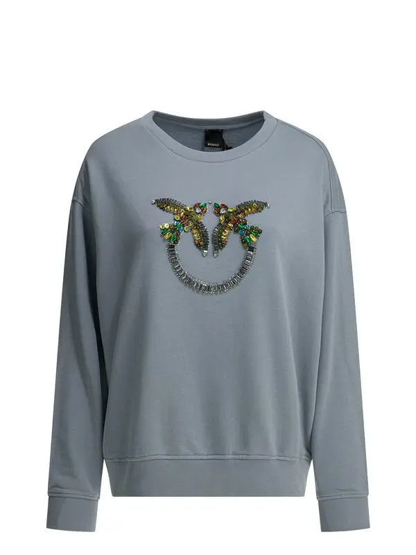 Pinko Cotton Sweatshirt - Light Blue
