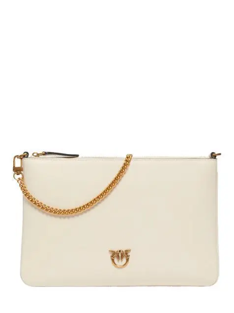 Pinko Love Birds Diamond Cut Shoulder Bag - White