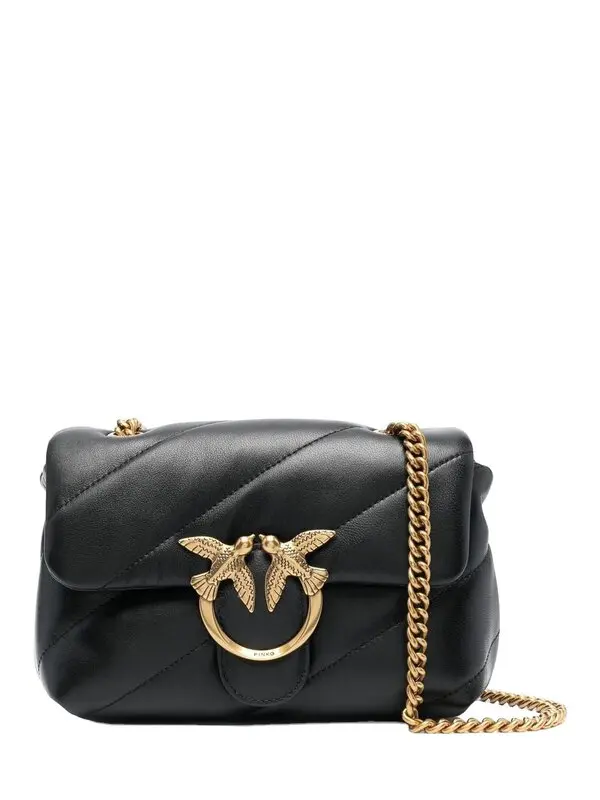 Pinko Love Puff Mini Shoulder Bag - Nero-antique Gold