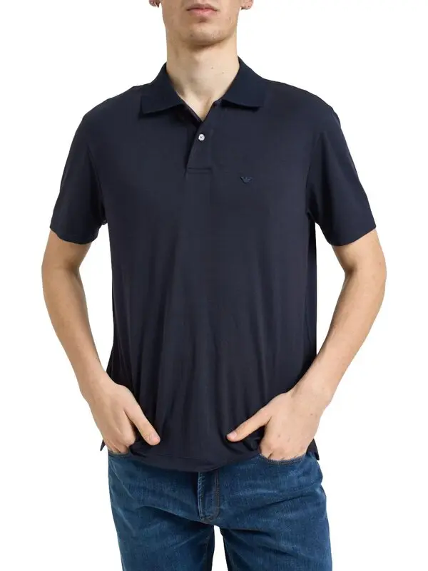 Emporio Armani Logo Polo Shirt - Blue