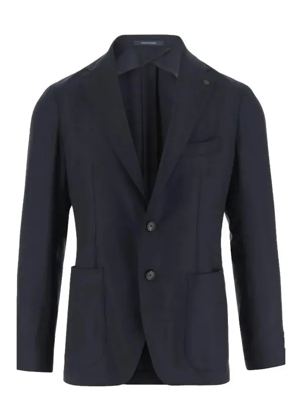 Tagliatore Super 110's Stretch Wool Blazer - Blue