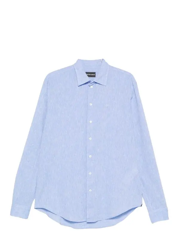 Emporio Armani Linen Blend Shirt - Clear Blue