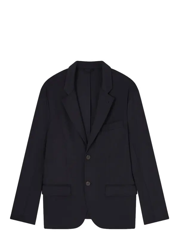 Emporio Armani Nylon Single-breasted Blazer - Blue