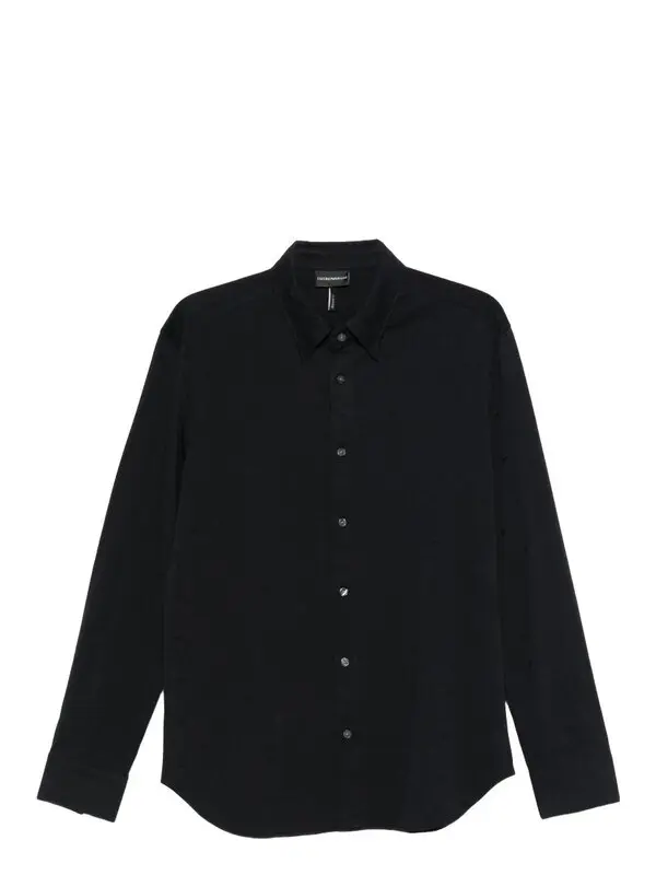Emporio Armani Logo Cotton Shirt - Blue