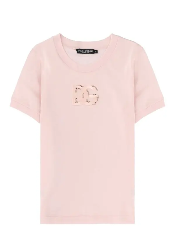 Dolce & Gabbana T-shirt With Logo - Pink