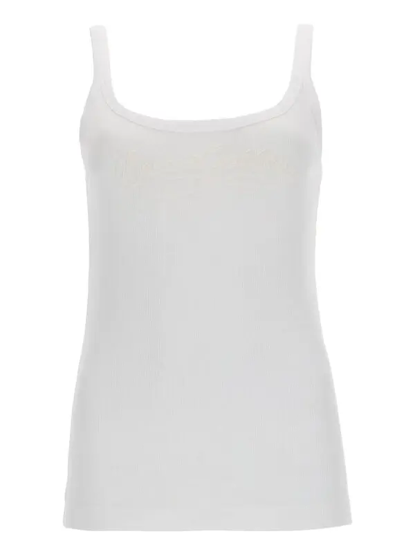 Dolce & Gabbana Tank Top With Logo - White