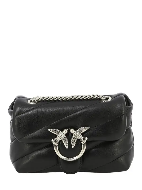 Pinko Leather Crossbody Bag - Black