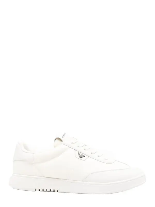 Emporio Armani Leather Sneakers - White