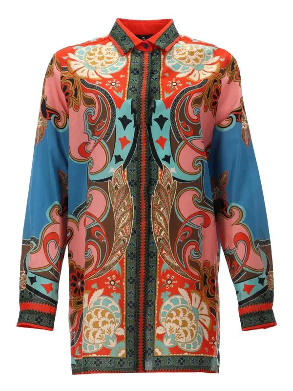 Etro Long Printed Shirt - Multicolour