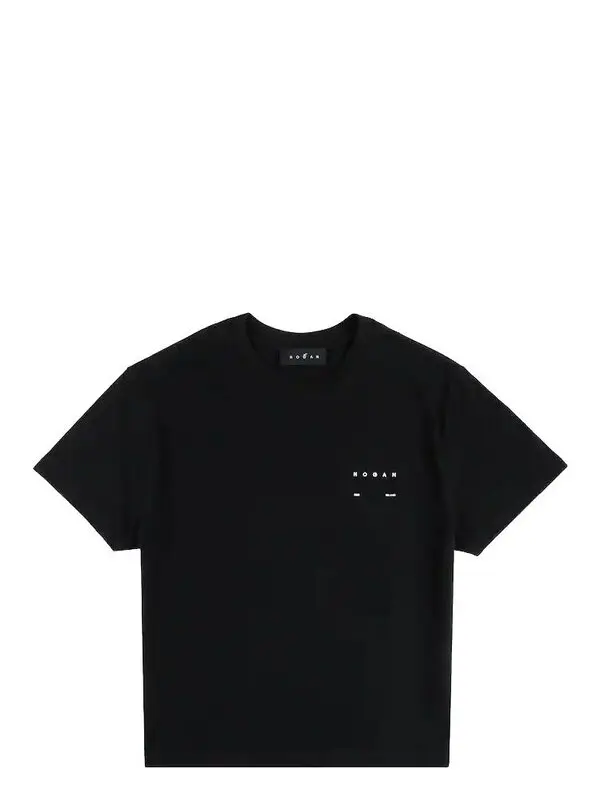 Hogan Boxy Cotton T-shirt - Black