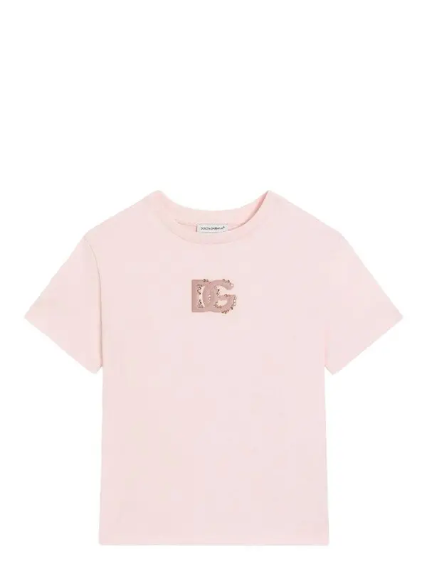 Dolce & Gabbana T-shirt With Logo - Pink