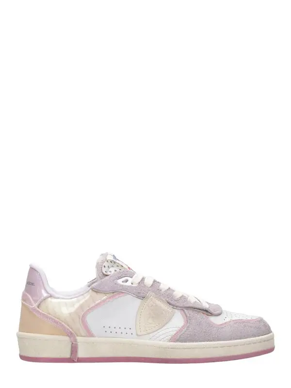 Philippe Model Low Top Sneakers - Bianco+lilla