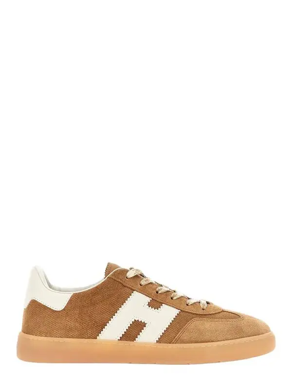 Hogan Suede Sneakers With Leather Detailing - Brown