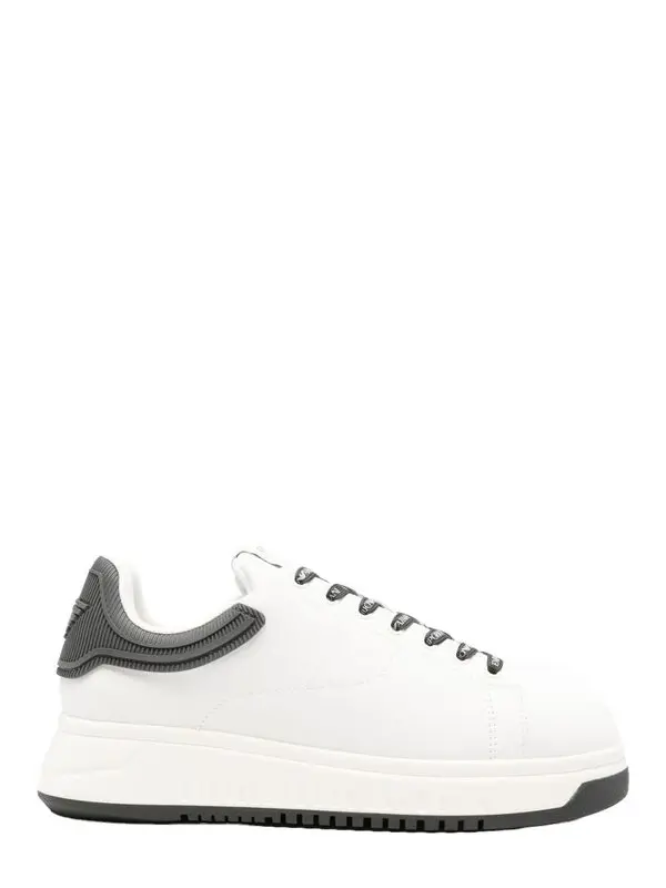 Emporio Armani Leather Sneakers - Grey