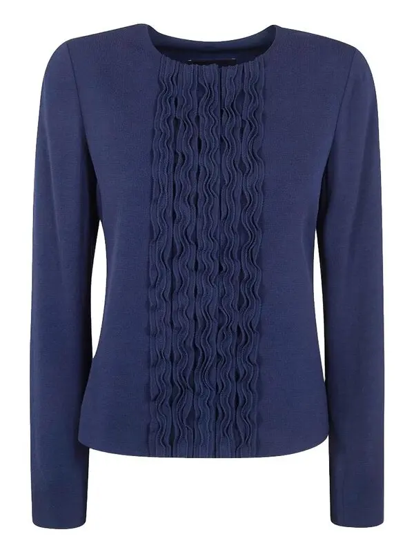 Emporio Armani Ruffled Jacket - Blue