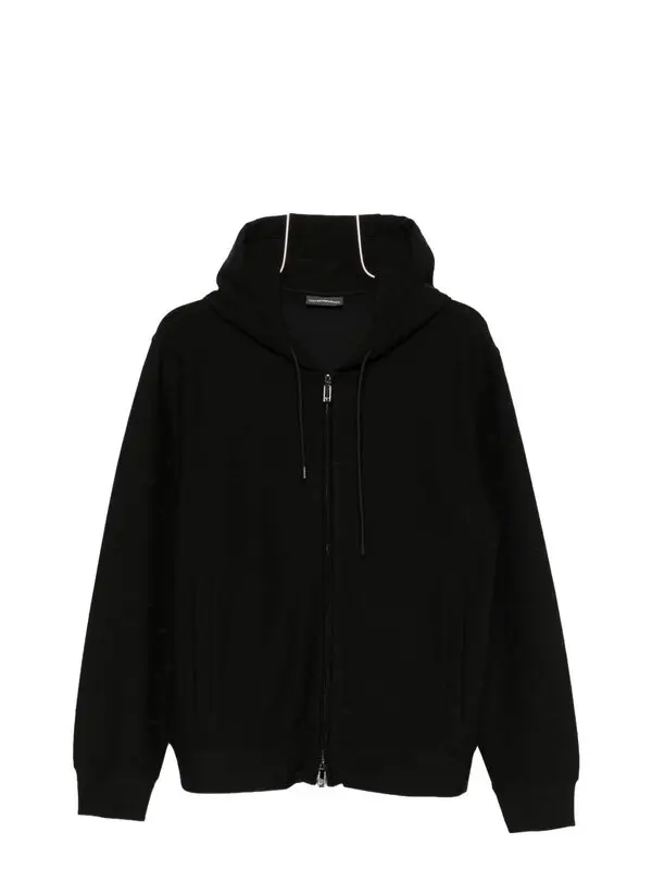 Emporio Armani Cotton-blend Hoodie - Black