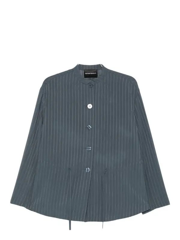 Emporio Armani Pinstriped Jacket - Grey