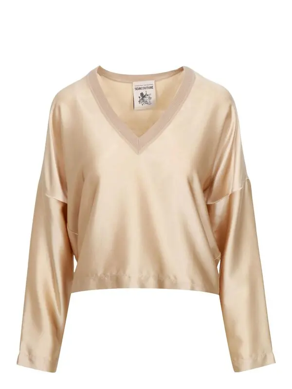 SEMICOUTURE Pullover Sweater - Beige