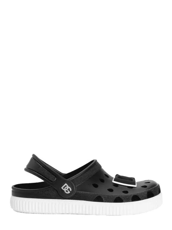 Dolce & Gabbana Sandals With Logo - Black