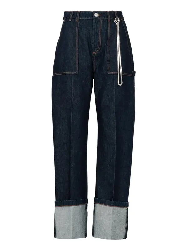 Sportmax Straight Leg Jeans - Denim Blu Scuro