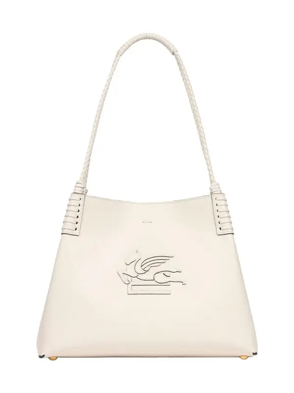 Etro Medium Leather Shopping Bag - White