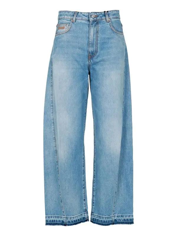 MSGM Wide Leg Jeans - Light Denim