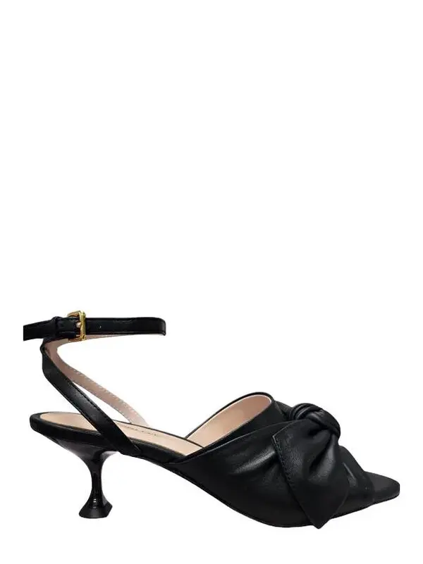 COCCINELLE Sandals With Bow Detailing - Black