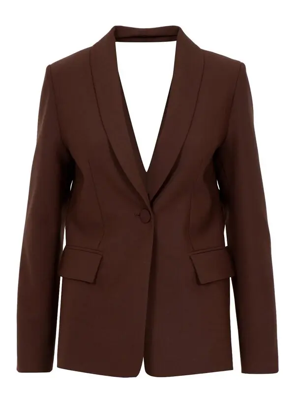SEMICOUTURE Tailored Jacket - Cioccolato