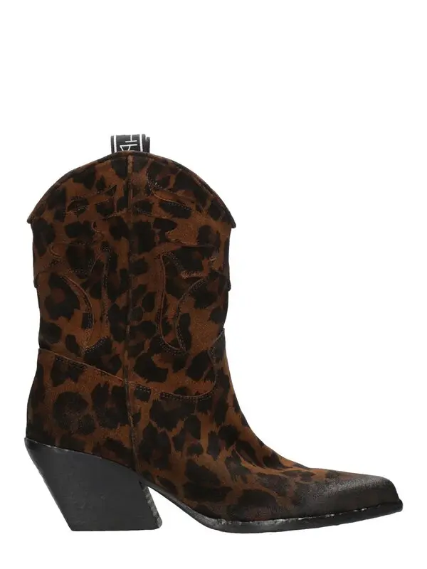 Elena Iachi Boots With Animal Motif - Spotted