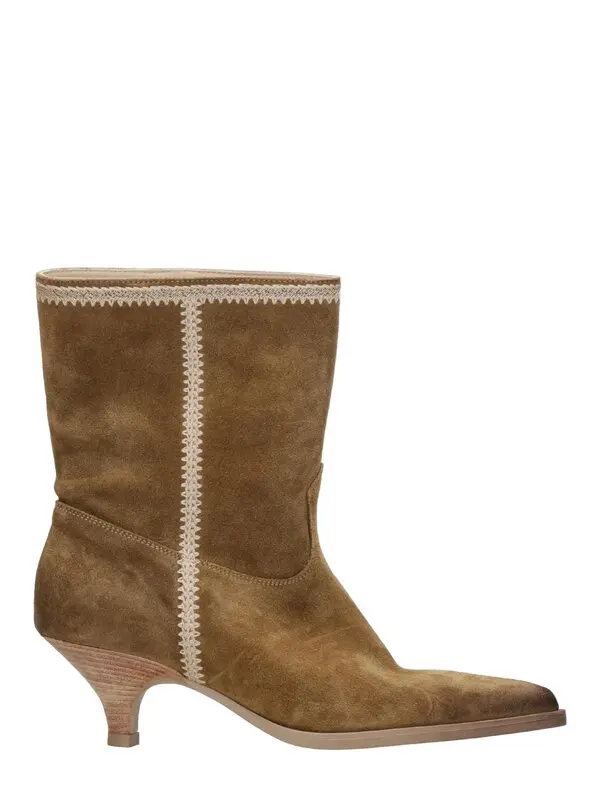 Elena Iachi Suede Leather Boots - Fango