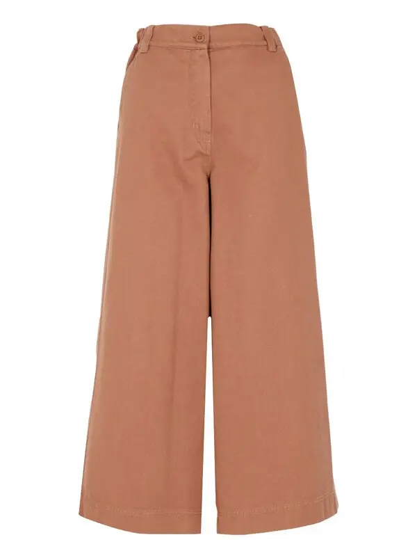 Max Mara Wide Leg Trousers - Leather Brown