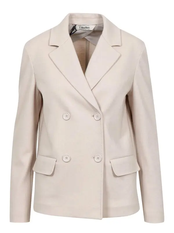 Max Mara Double-breasted Jacket - Natural
