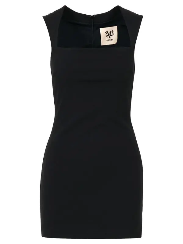 ANIYE BY Stretch Square Neck Dress - Black