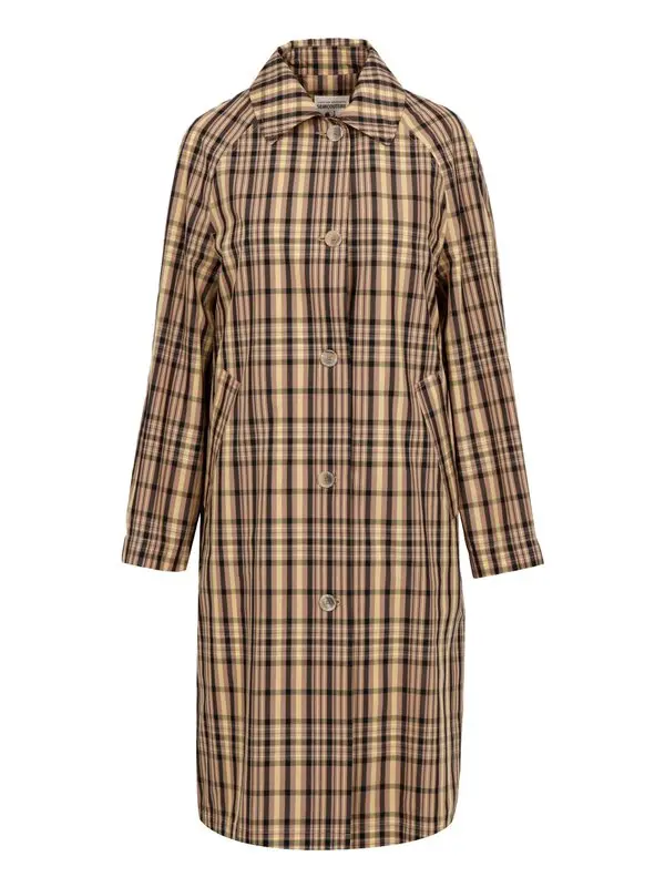 SEMICOUTURE Checkered Coat - Beige