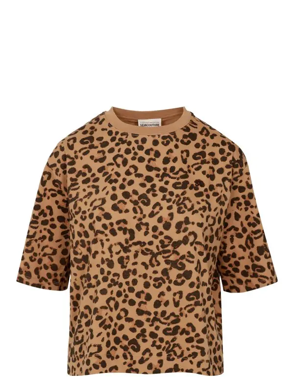 SEMICOUTURE T-shirt - Leopardo