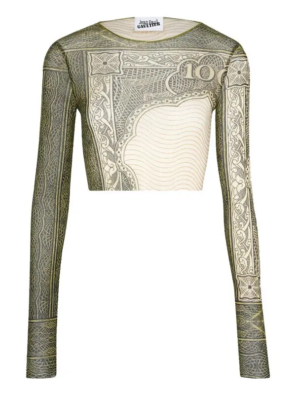 JEAN PAUL GAULTIER Top With 'cartouche' Print - Multicolour