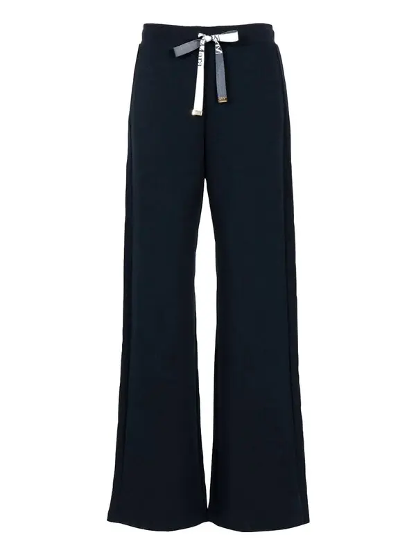 Max Mara Cotton-blend Trousers - Blu Marino