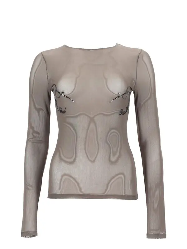 JEAN PAUL GAULTIER Long Sleeve Top - Dove