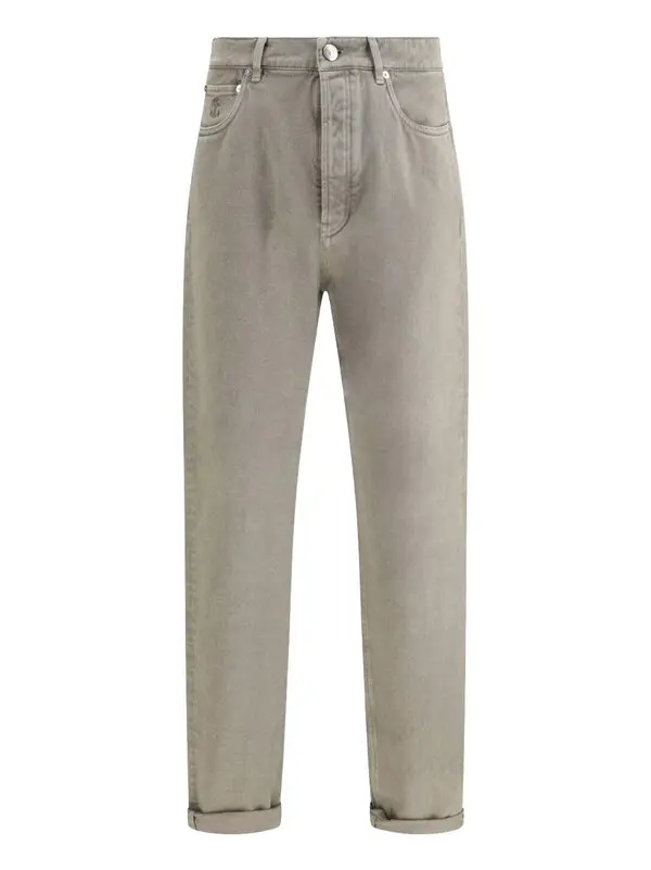 Brunello Cucinelli Denim Cotton Jeans - Kaki